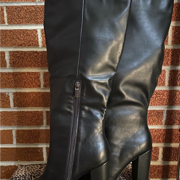 JustFab | Shoes | Just Fab Mattison Tall Boots Block Heel Sz 7 New In ...